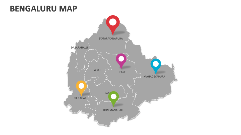 Bengaluru Map for Google Slides and PowerPoint - PPT Slides