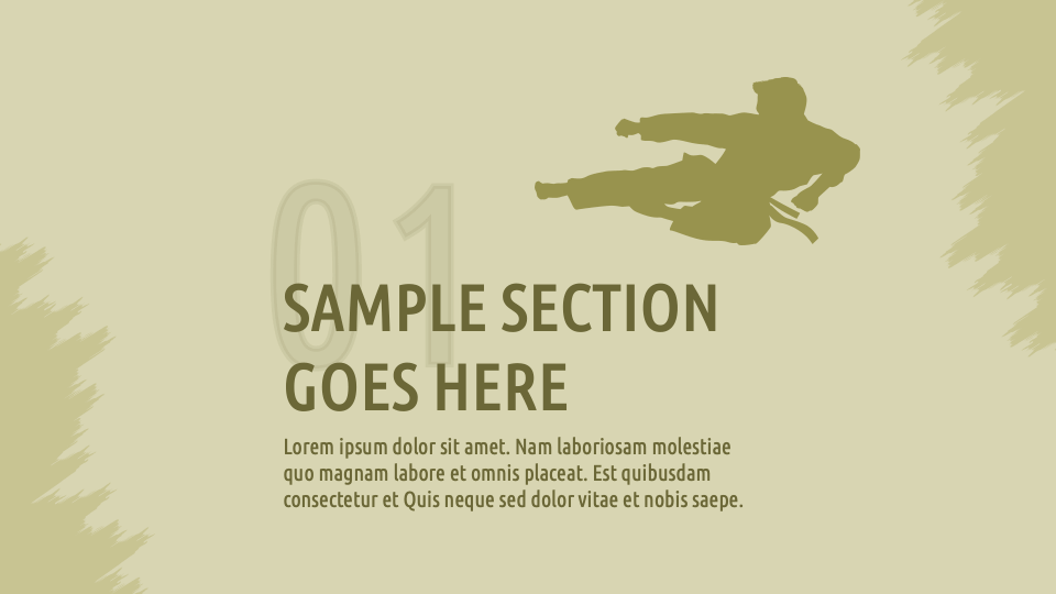 Free Karate Presentation Theme for Google Slides and PowerPoint