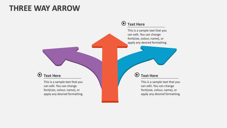 Three Way Arrow Template for PowerPoint and Google Slides - PPT Slides