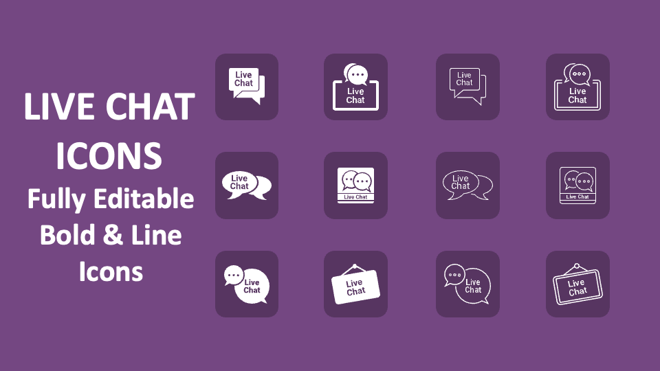 Live Chat Icons for Google Slides and PowerPoint