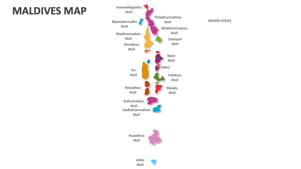 Maldives Map for Google Slides and PowerPoint - PPT Slides