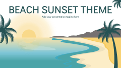 Free Beach Sunset Theme for Google Slides and PowerPoint