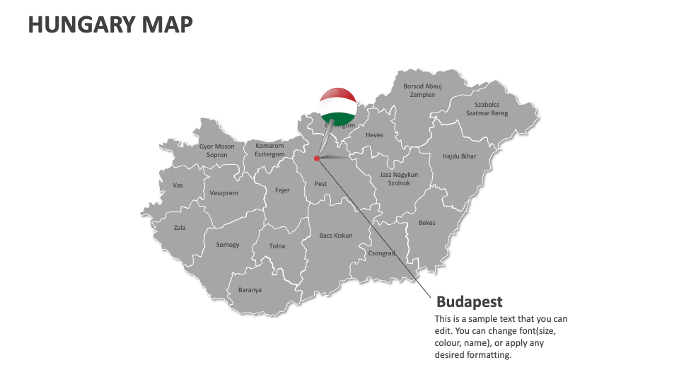 Hungary Map for Google Slides and PowerPoint - PPT Slides
