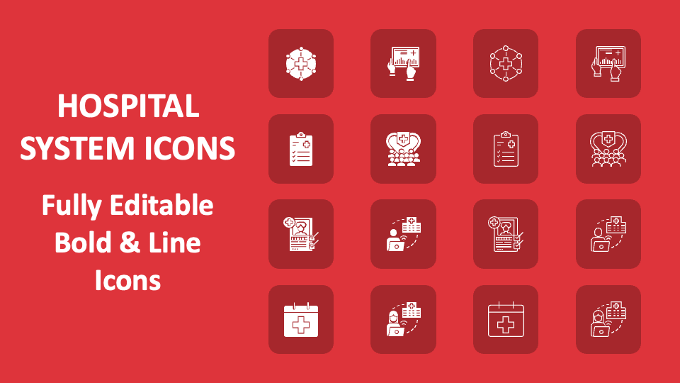 Hospital System Icons for Google Slides and PowerPoint