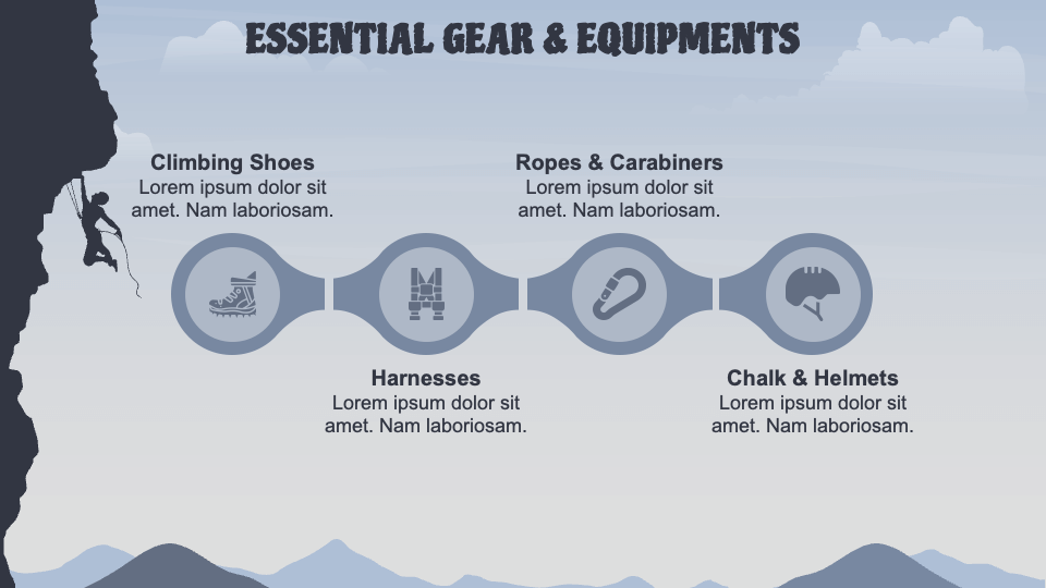 Free Rock Climbing Presentation Theme for Google Slides and PowerPoint