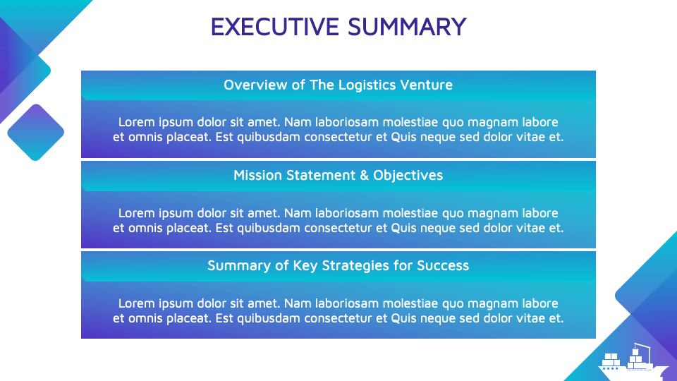 Logistics Business Plan Presentation for PowerPoint and Google Slides ...