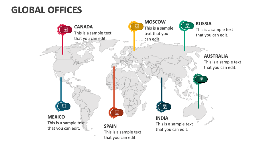 Global Offices PowerPoint and Google Slides Template - PPT Slides
