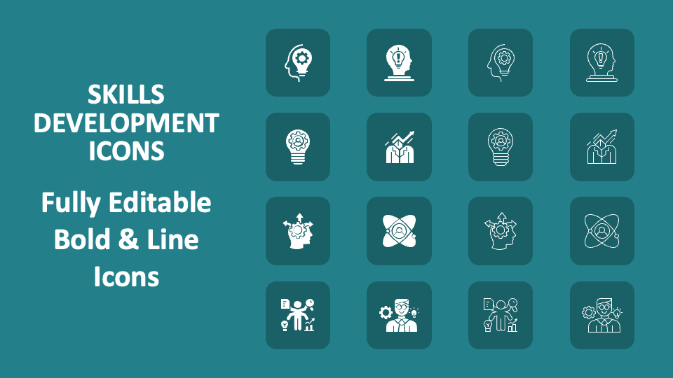 Skills Development Icons for Google Slides and PowerPoint