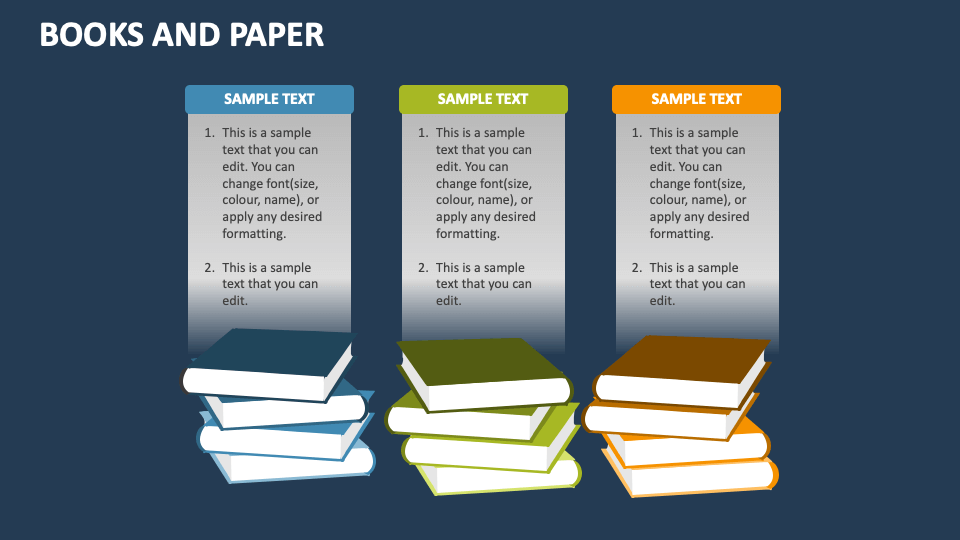 Books and Paper Template for PowerPoint and Google Slides - PPT Slides