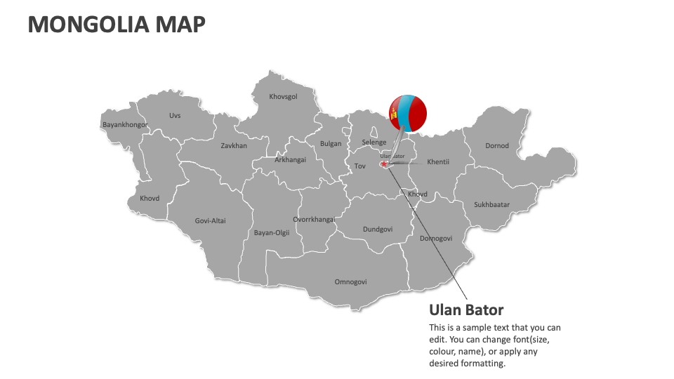 Mongolia Map for Google Slides and PowerPoint - PPT Slides