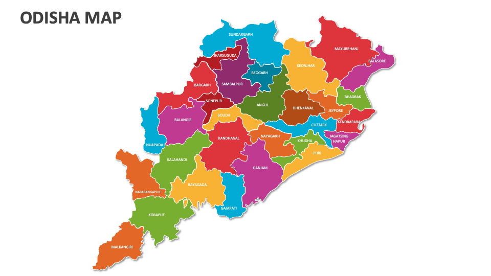Odisha Map for Google Slides and PowerPoint - PPT Slides