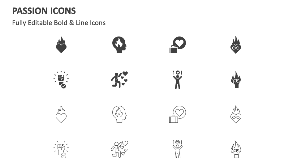 Passion Icons for Google Slides and PowerPoint