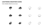 Lightning Weather Icons for Google Slides and PowerPoint