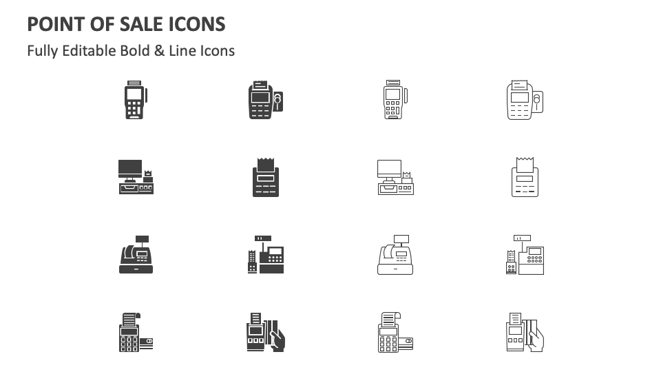 Point of Sale Icons for Google Slides and PowerPoint
