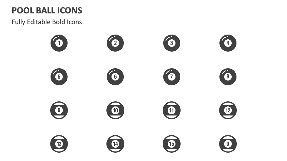 Pool Ball Icons for Google Slides and PowerPoint