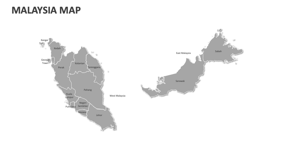 Malaysia Map for Google Slides and PowerPoint - PPT Slides