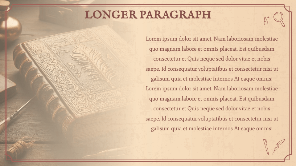 Free Old Book Presentation Theme for Google Slides and PowerPoint