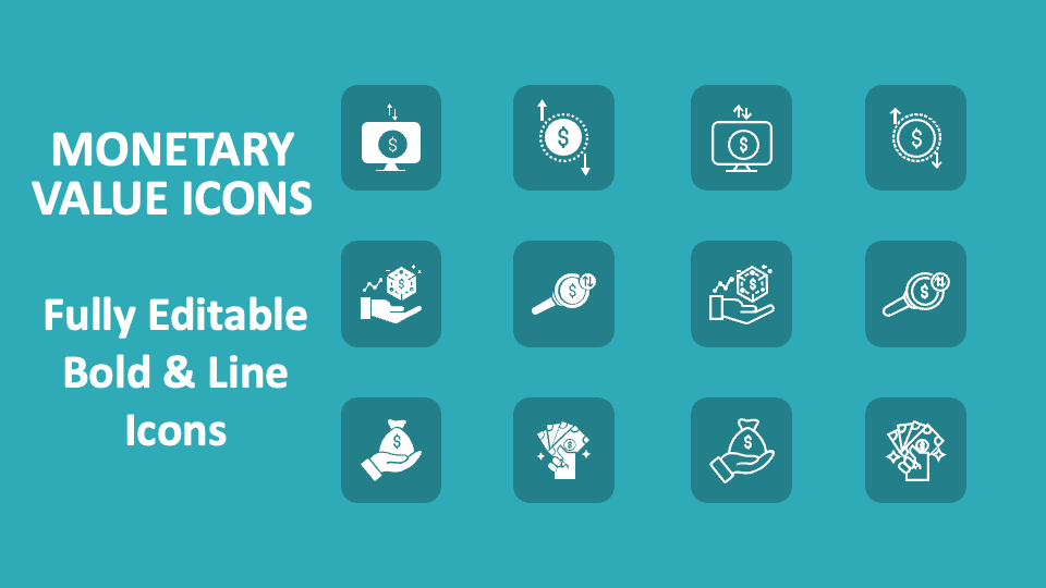 Monetary Value Icons for Google Slides and PowerPoint