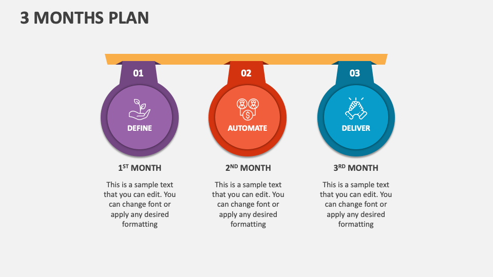 3 Months Plan PowerPoint and Google Slides Template - PPT Slides