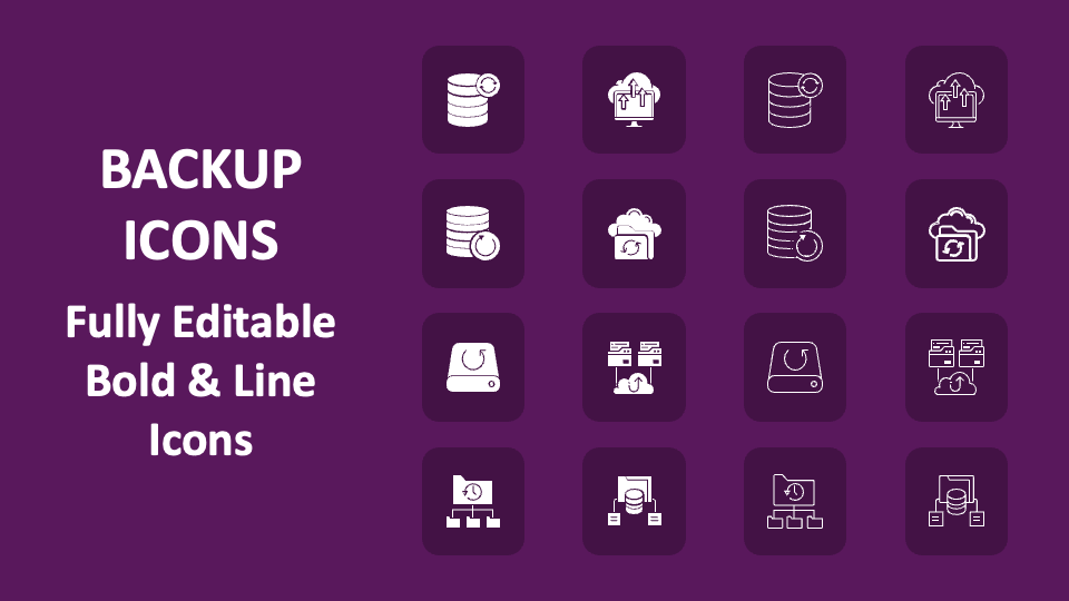 Backup Icons for Google Slides and PowerPoint