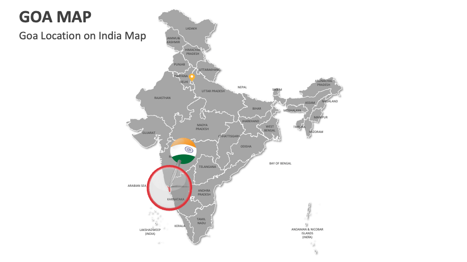 Goa Map for Google Slides and PowerPoint - PPT Slides