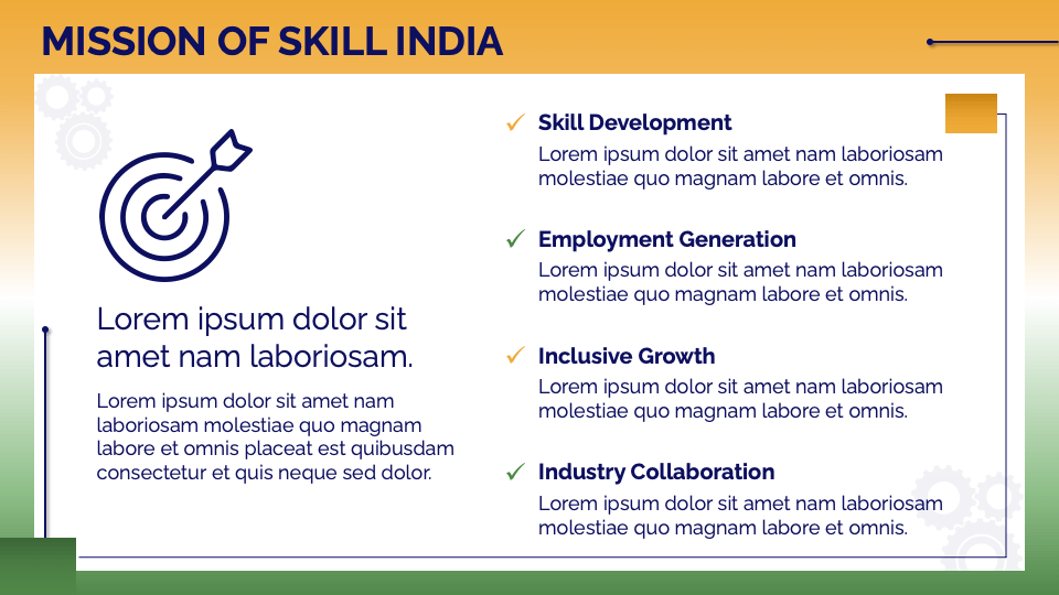 Free Skill India Presentation for Google Slides and PowerPoint - PPT Slides