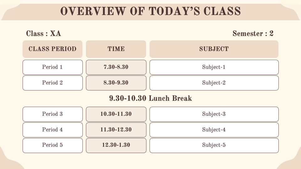 Free - Class Agenda Presentation Theme for Google Slides and PowerPoint ...