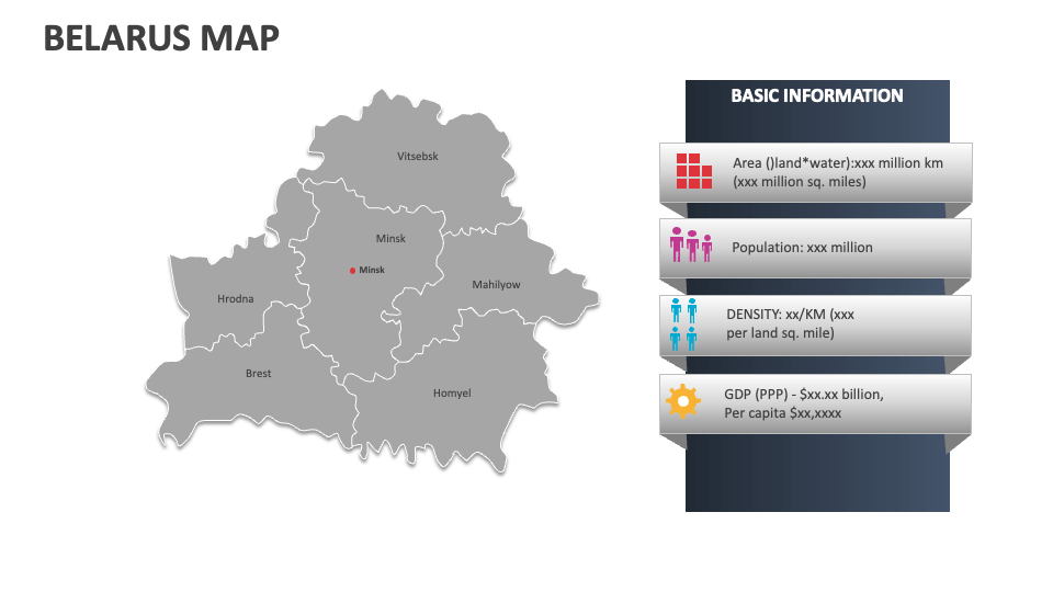 Belarus Map for Google Slides and PowerPoint - PPT Slides