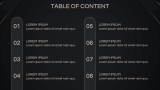 Modern Black Presentation Theme for Google Slides and PowerPoint