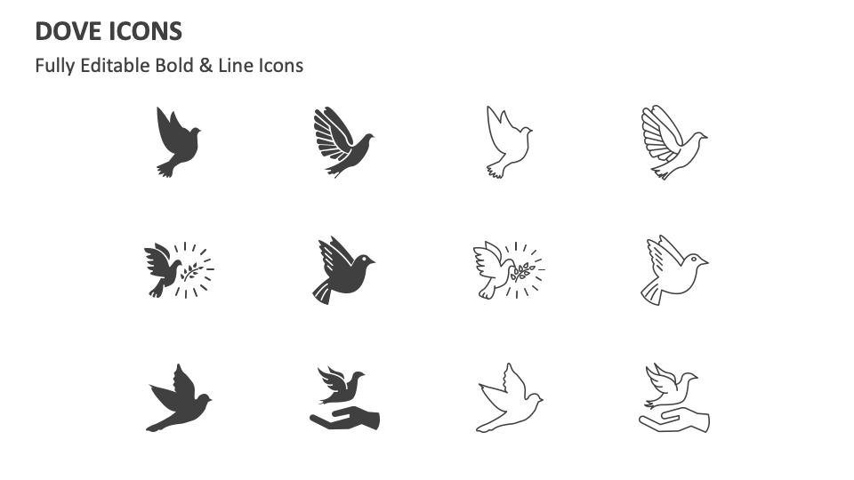 Dove Icons for PowerPoint and Google Slides - PPT Slides