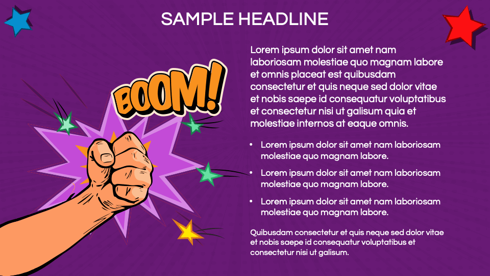 Free Comic Book Theme for Google Slides and PowerPoint