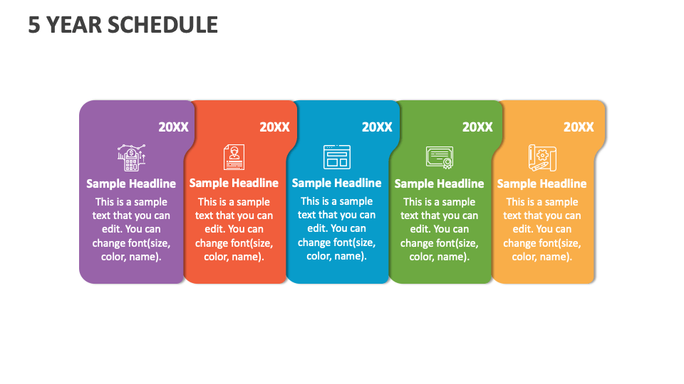 5 Year Schedule PowerPoint and Google Slides Template - PPT Slides