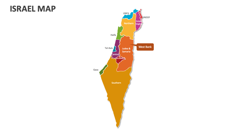 Israel Map for Google Slides and PowerPoint - PPT Slides