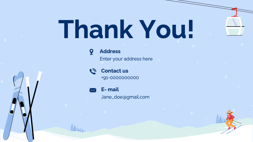 Free Skiing Presentation Theme for Google Slides and PowerPoint