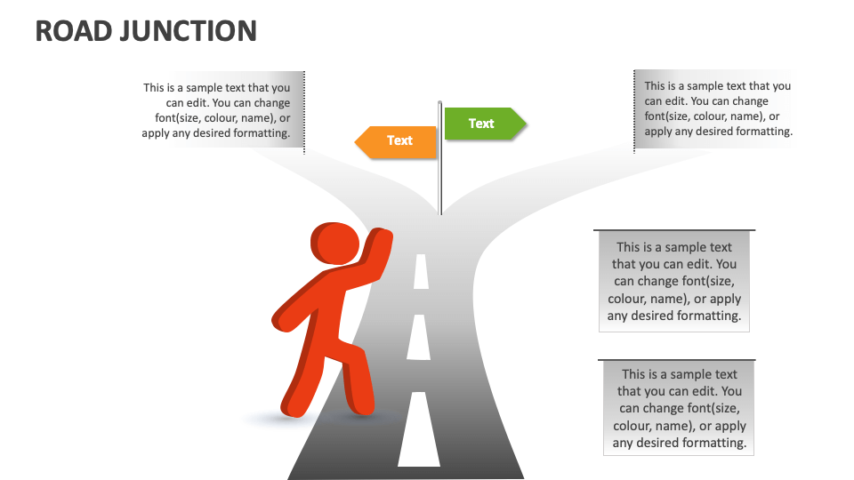 Road Junction Template for PowerPoint and Google Slides - PPT Slides