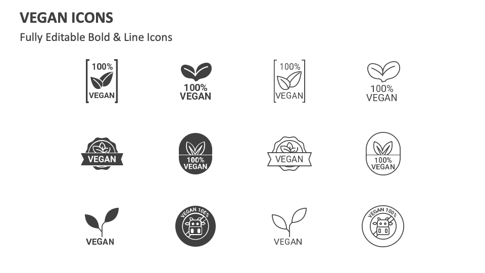 Vegan Icons for PowerPoint and Google Slides - PPT Slides