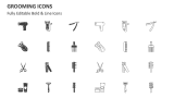 Grooming Icons for PowerPoint and Google Slides - PPT Slides