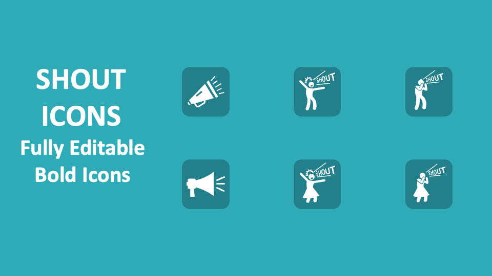 Shout Icons for Google Slides and PowerPoint