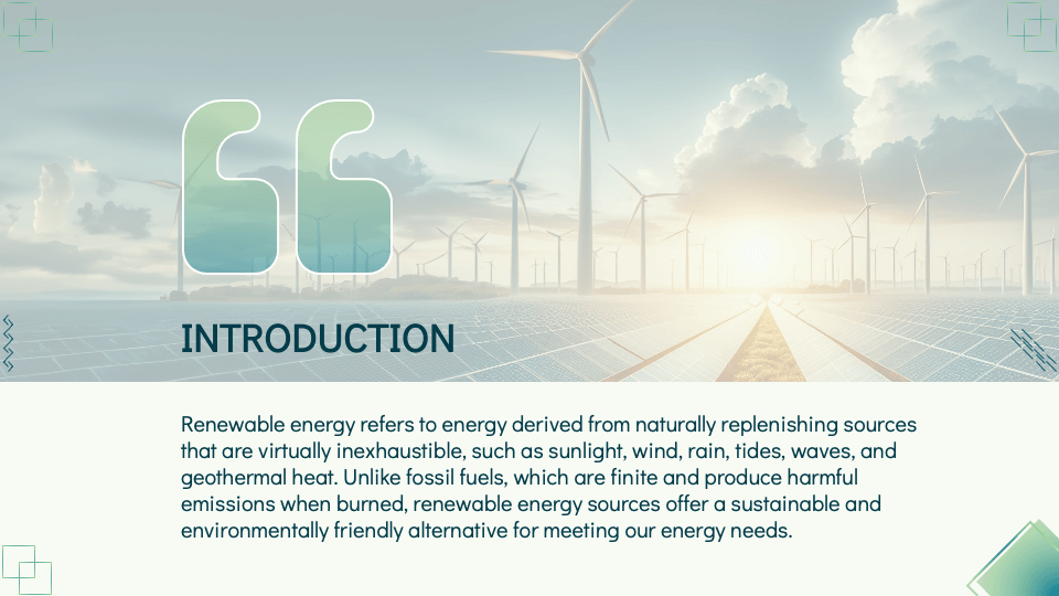 Free Renewable Energy Presentation Theme for Google Slides and PowerPoint
