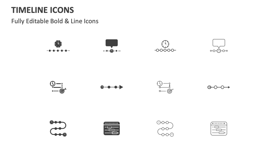Timeline Icons for Google Slides and PowerPoint
