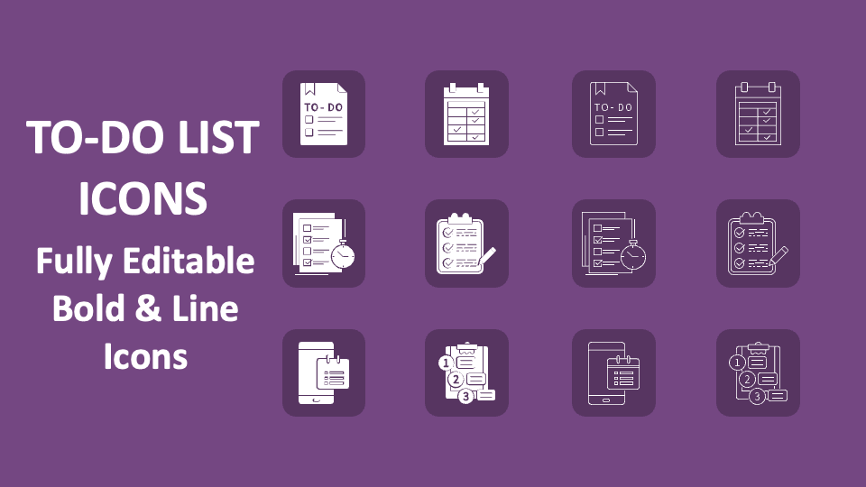 To-Do List Icons for PowerPoint and Google Slides - PPT Slides