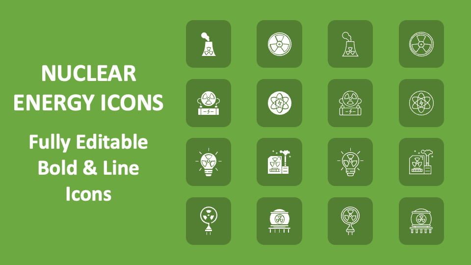 Nuclear Energy Icons for Google Slides and PowerPoint
