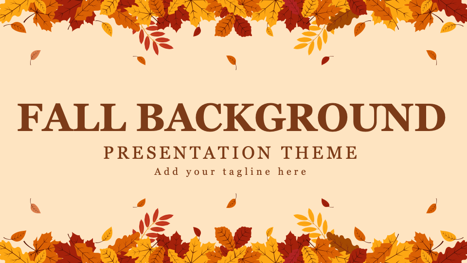 Free Fall Background Presentation Theme for Google Slides and PowerPoint