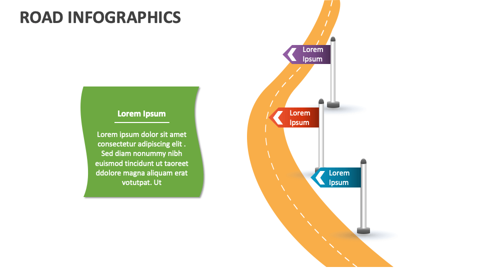 Road Infographics Template for PowerPoint and Google Slides - PPT Slides