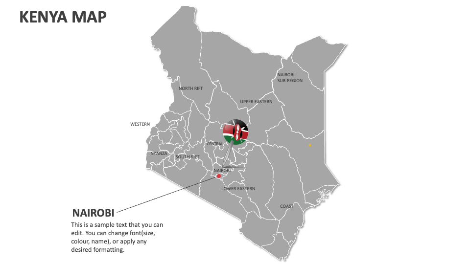 Kenya Map for Google Slides and PowerPoint - PPT Slides