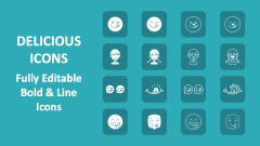 Delicious Icons for Google Slides and PowerPoint