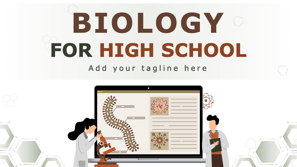 Free Biology For High School Presentation for Google Slides and PowerPoint