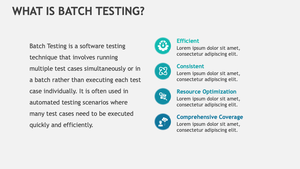 Batch Testing Template for Google Slides and PowerPoint - PPT Slides