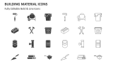 Building Material Icons for PowerPoint and Google Slides - PPT Slides