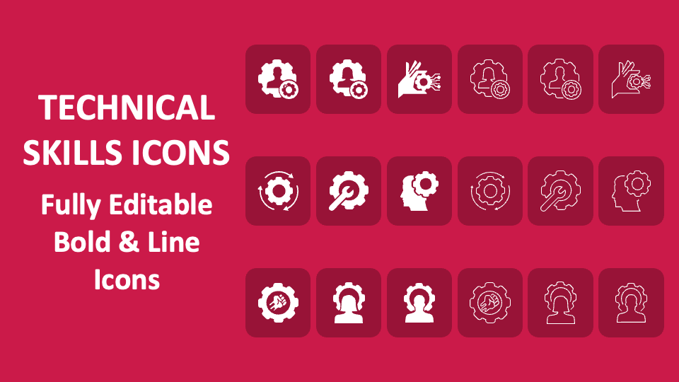 Technical Skills Icons for Google Slides and PowerPoint